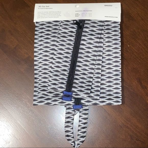 BAGGU | Bags | Custom Pattern Baggu 3d Zip Set | Poshmark